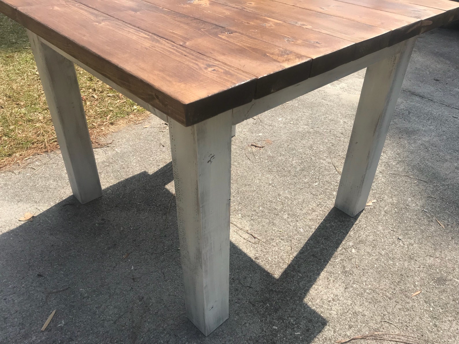 Square Farmhouse Table Rustic Farmhouse Table Provincial | Etsy