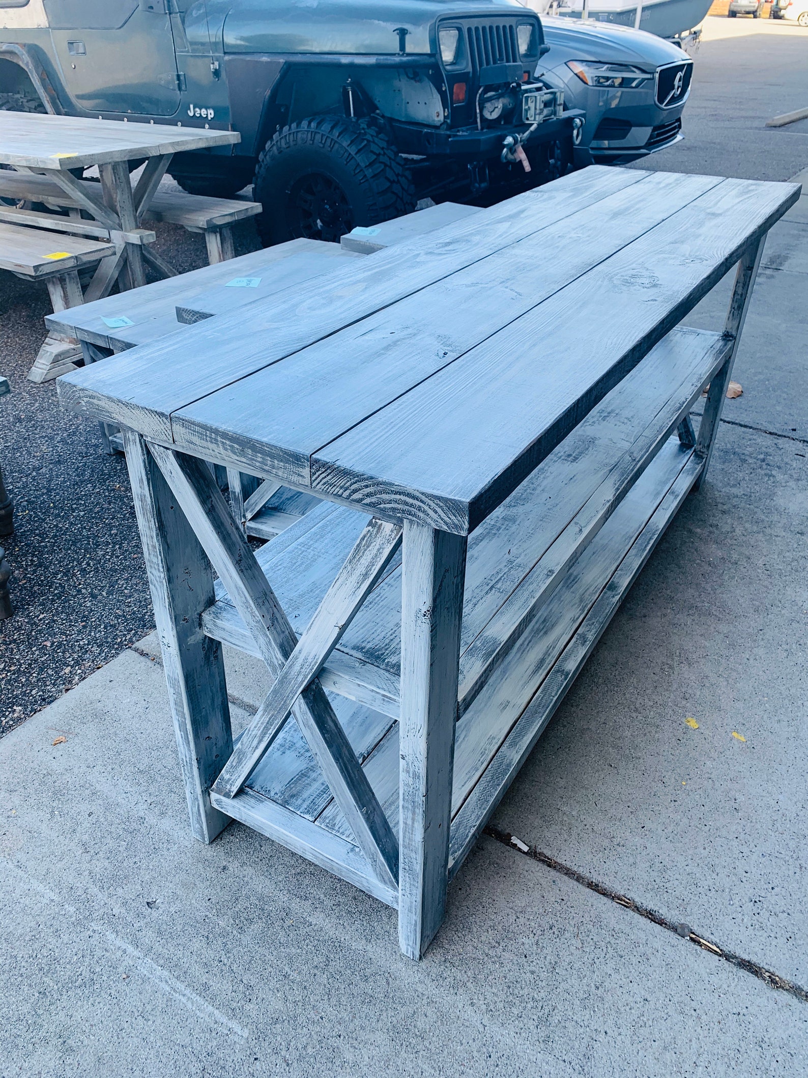 6ft Rustic Wooden Buffet Table Rustic Console Table - Etsy