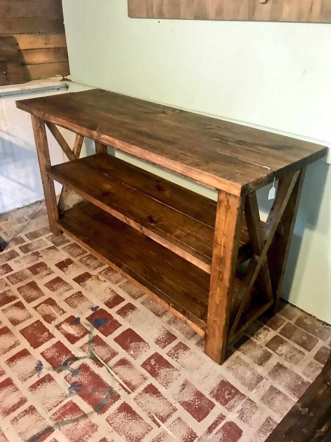 Rustic Wooden Buffet Table Rustic Console Table Farmhouse - Etsy