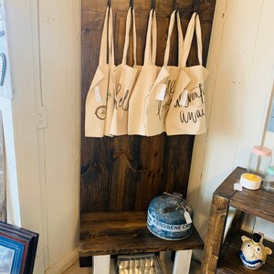 Rustic Farmhouse Hall Tree With Hooks, Solid Wood, Distressed White ...