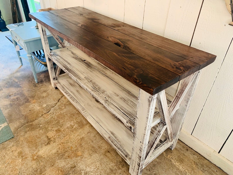 Rustic Wooden Buffet Table Rustic Console Table Farmhouse - Etsy