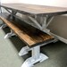 9ft Rustic Farmhouse Table With Long Bench, Banquet Table, Large ...