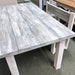 White Wash Farmhouse Table With Bench: Rustic Gray Wood Dining Set - Etsy