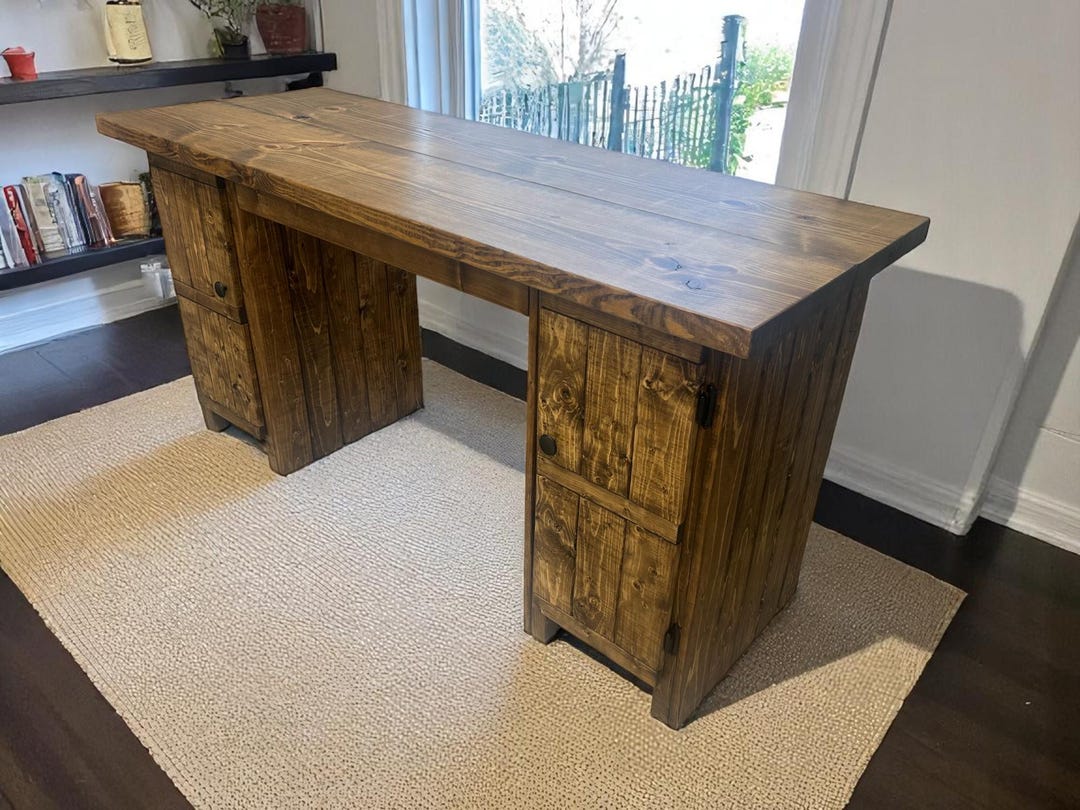 Rustic Farmhouse Desk: Provincial Brown Wooden Office Furniture - Etsy
