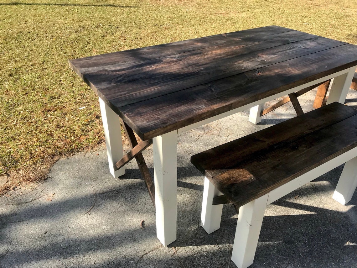 Pub Style Farmhouse Table Rustic Tall Farmhouse Table With | Etsy