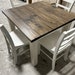 Rustic Square Farmhouse Table With Chairs: Reclaimed Wood, Dark Walnut ...