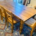 7ft Farmhouse Table With Bench: Handmade Wooden Dining Set - Etsy