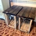 Rustic Handmade Long End Tables Set With Shelve Distressed - Etsy