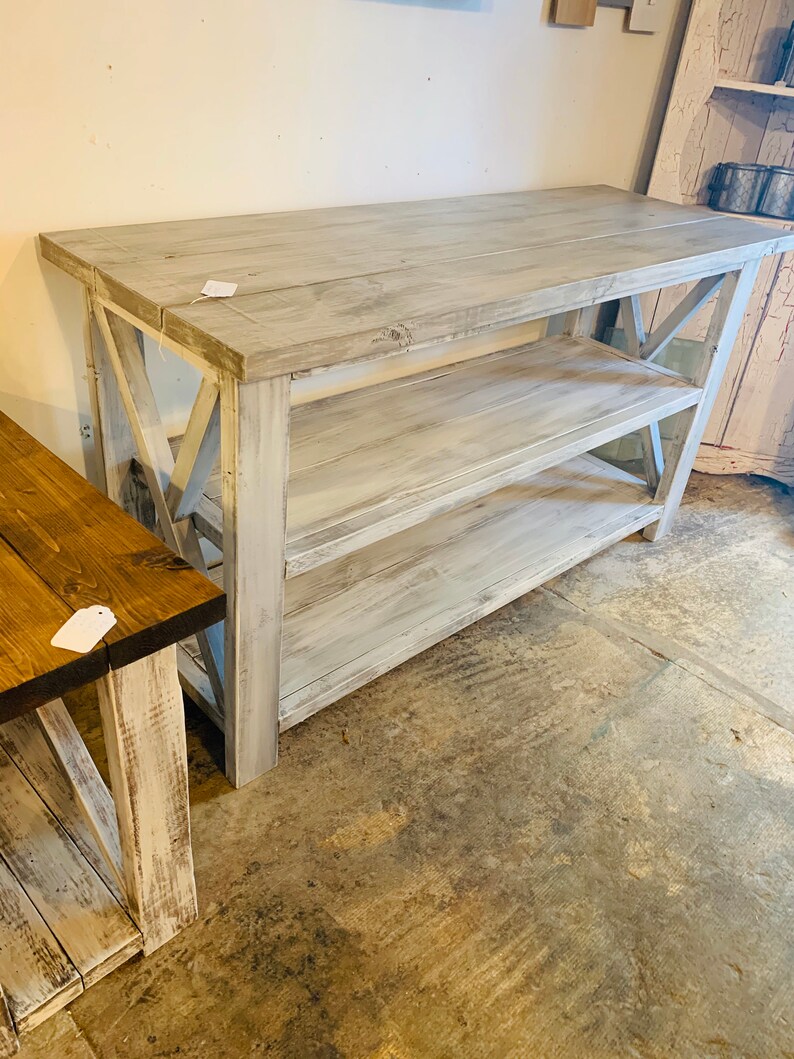 Wooden Buffet Table Rustic Console Table Farmhouse Buffet - Etsy