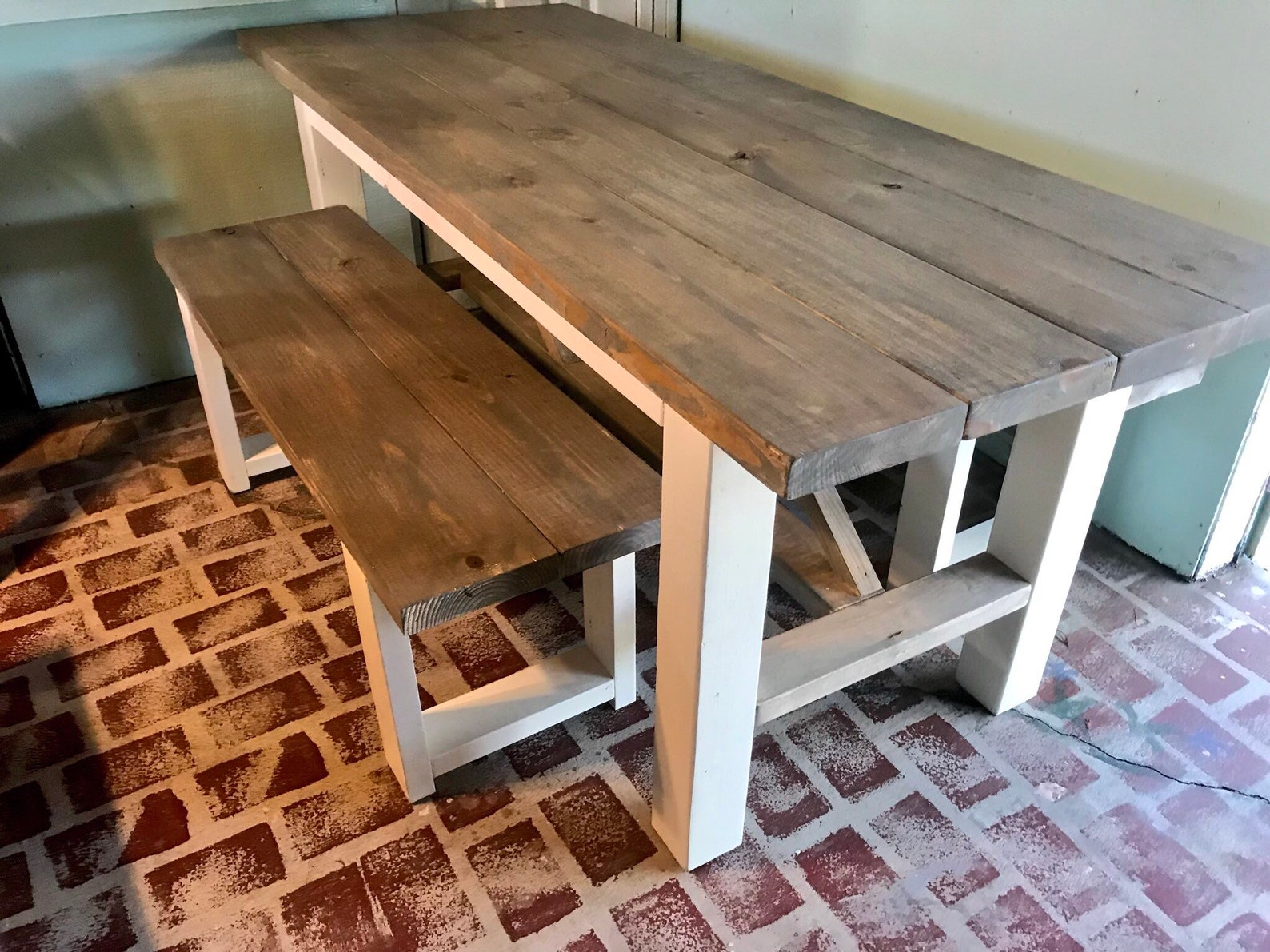Rustic Farmhouse Table Farmhouse Table With Benches Dining - Etsy