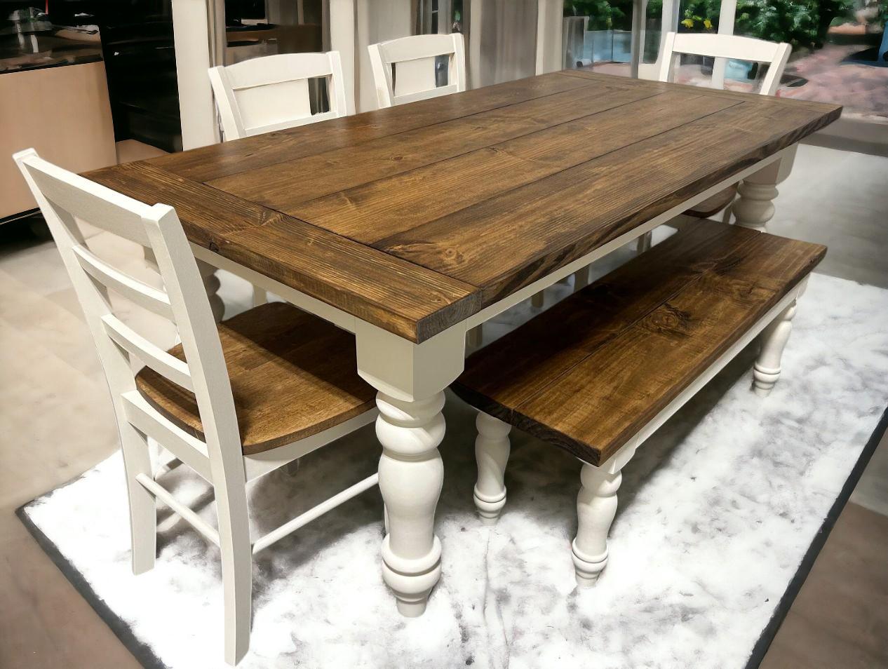 6 seat farmhouse table store