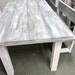 White Wash Farmhouse Table With Bench: Rustic Gray Wood Dining Set - Etsy