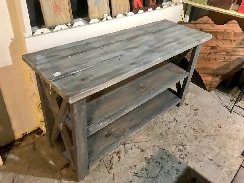 Rustic Wooden Buffet Table Rustic Console Table Farmhouse | Etsy