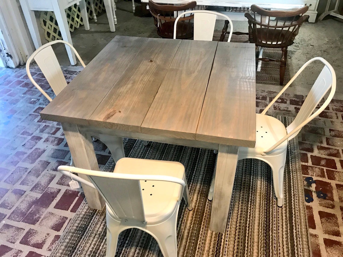 Square Farmhouse Table Rustic Farmhouse Table Dining Set - Etsy
