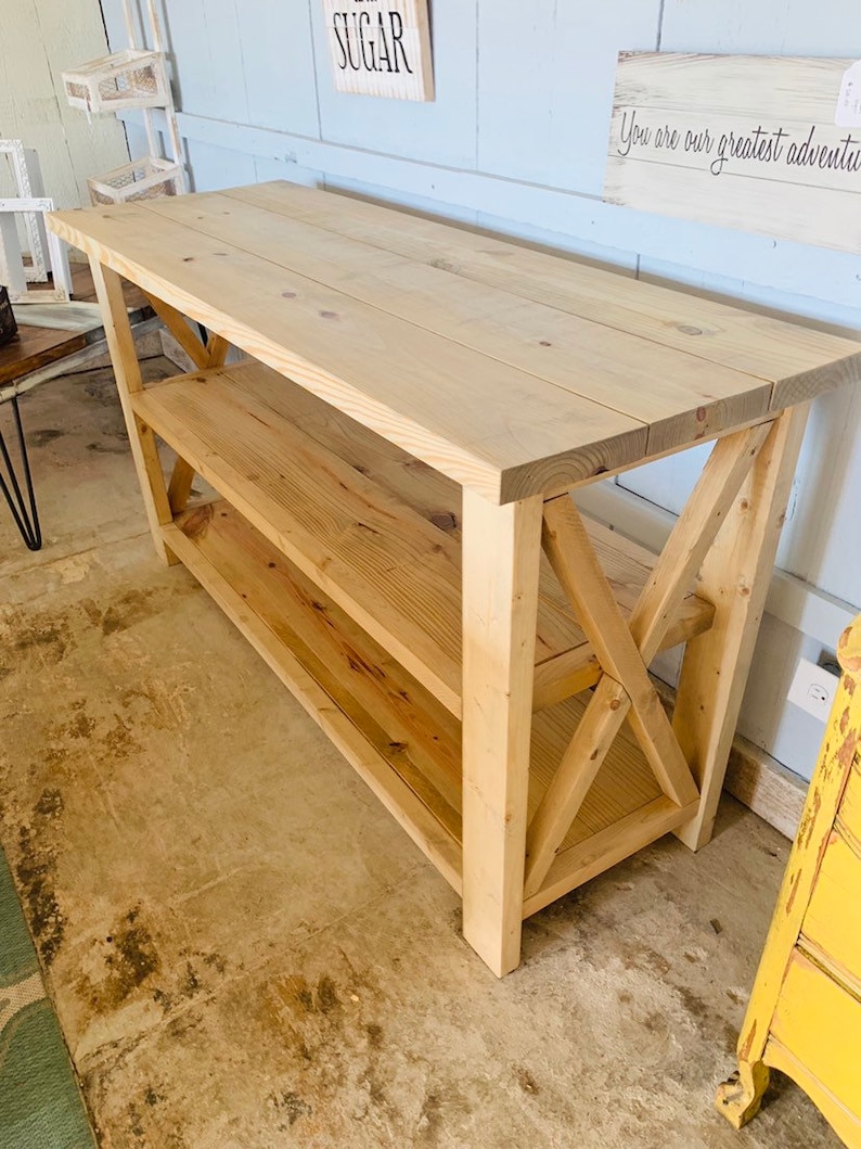 Rustic Wooden Buffet Table Rustic Console Table Farmhouse | Etsy