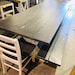 Rustic 9ft Long Pedestal Farmhouse Table Benches and Chairs - Etsy