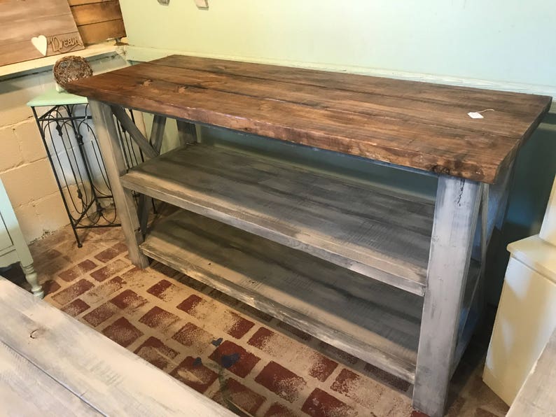 Rustic Wooden Buffet Table Rustic Console Table Farmhouse | Etsy