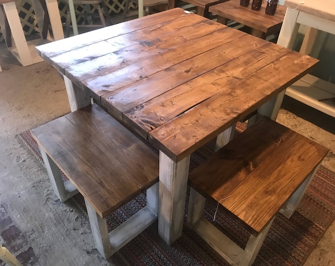 Square Farmhouse Tables - Curbside Treasures LLC