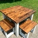 Square Small Farmhouse Table Rustic Table Small Dining Set - Etsy