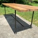 Industrial Style Farmhouse Table With Black Iron Pipe Base and - Etsy
