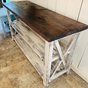 Rustic Wooden Buffet Table Rustic Console Table Farmhouse | Etsy
