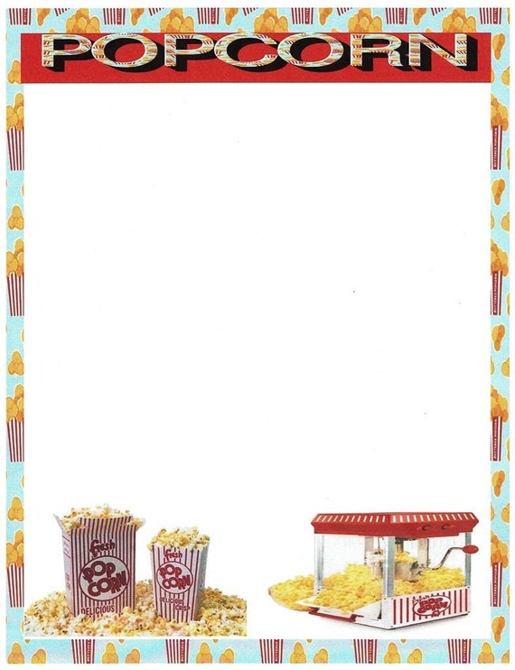 Popcorn Stationery Printer Paper 26 Sheets - Etsy