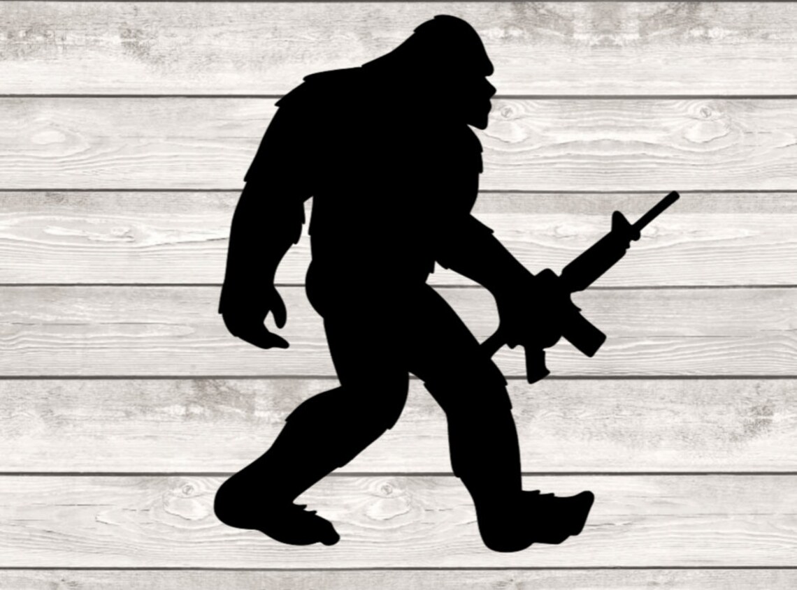 Sasquatch With Gun Decal Bigfoot Decal Car Decal Sasquatch - Etsy Canada