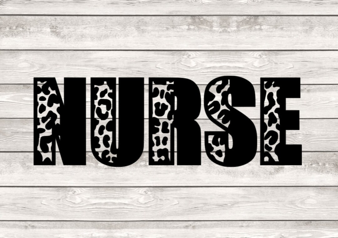 Leopard Print Nurse Decal, Nurse Decal, Cheetah Print Decal, Car Decal ...