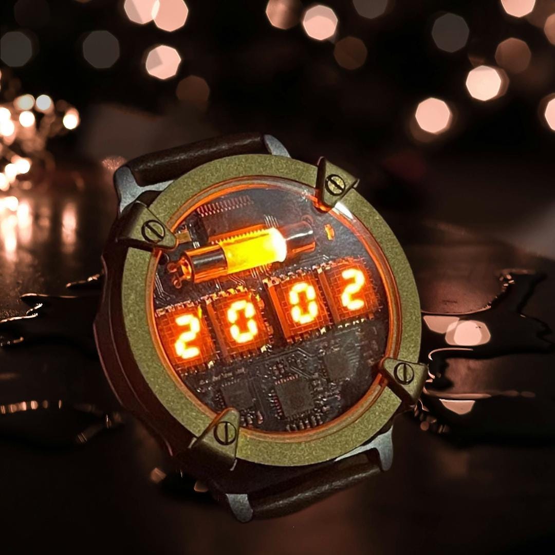 Cyberpunk Nixie Watch, App Controlled, Customizable Engraving ...