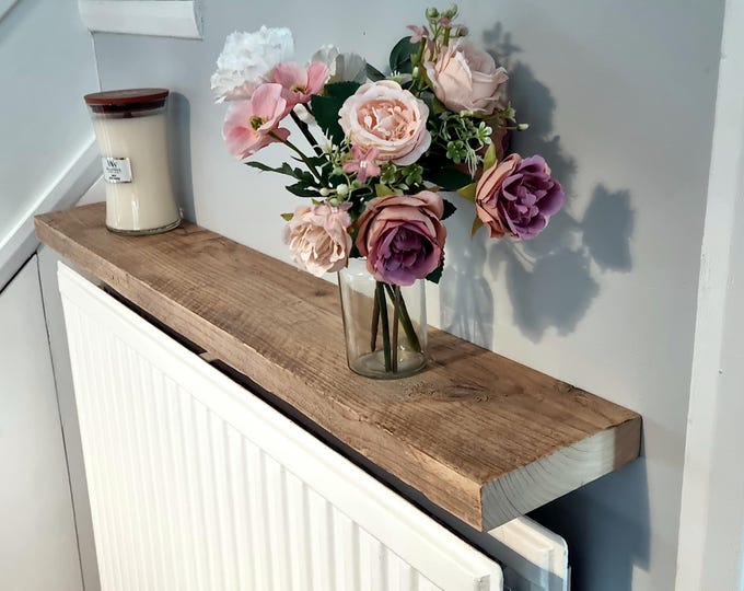 Handmade Radiator Shelf, Made From Solid Wood, Rustic Style ...