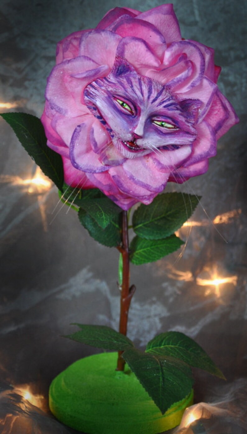 Alice in Wonderland Talking Flowers Pink Cheshire Cat by - Etsy Australia
