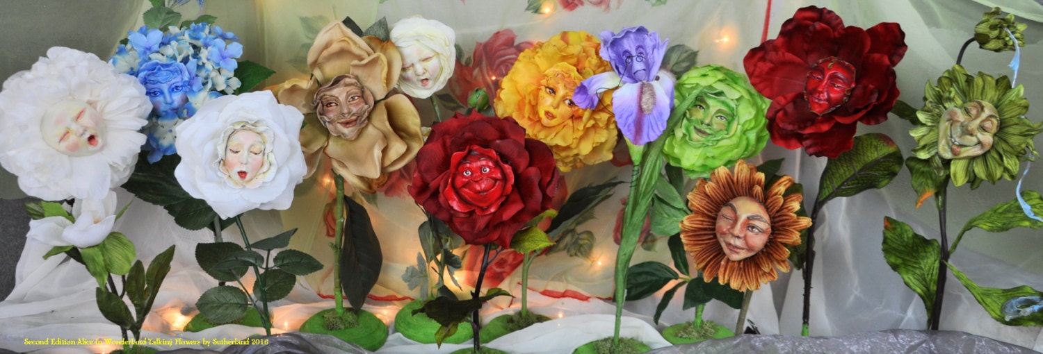 Alice in Wonderland Talking Flowers harmony by - Etsy