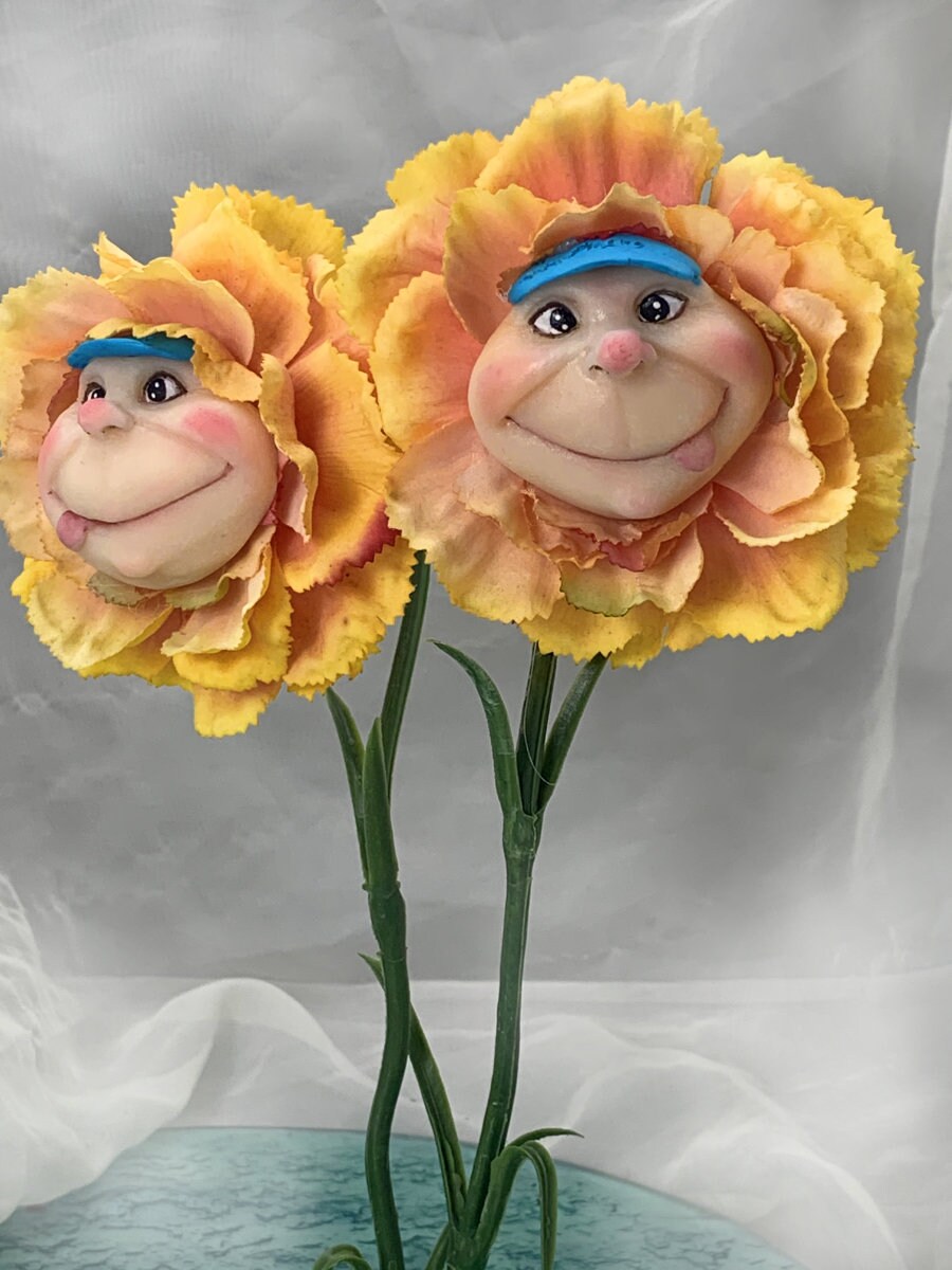 Alice in Wonderland Talking Flowers "tweedles" (2 Flowers) Character ...