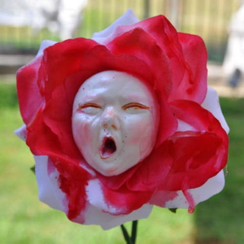 Alice in Wonderland Talking Flowers Painting Roses Red Series - Etsy