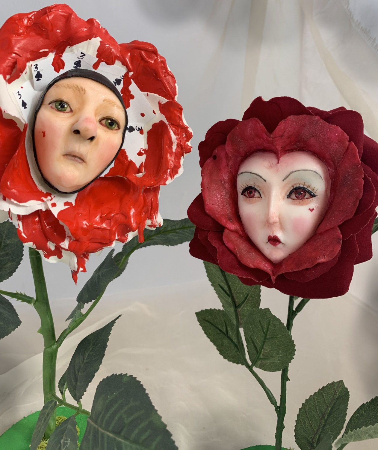 Alice in Wonderland Talking Flowers cards Man | Etsy