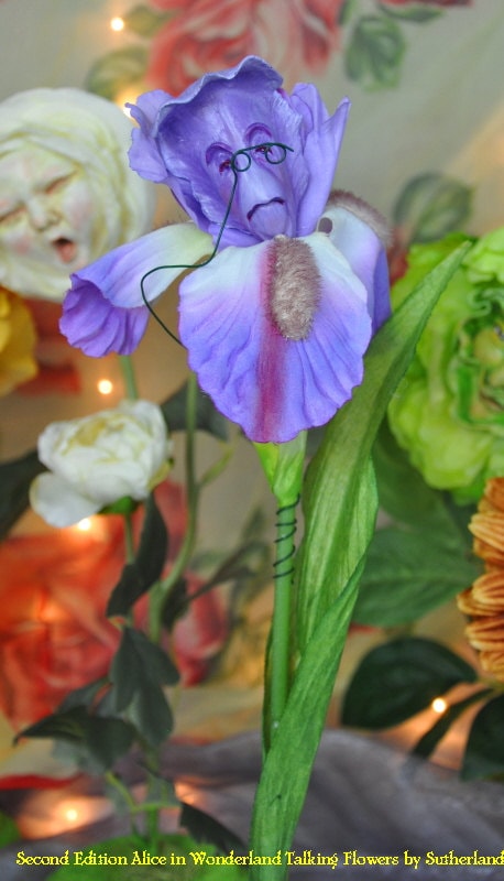 Alice in Wonderland (non) Talking Flowers "madame Iris" by Sutherland ...