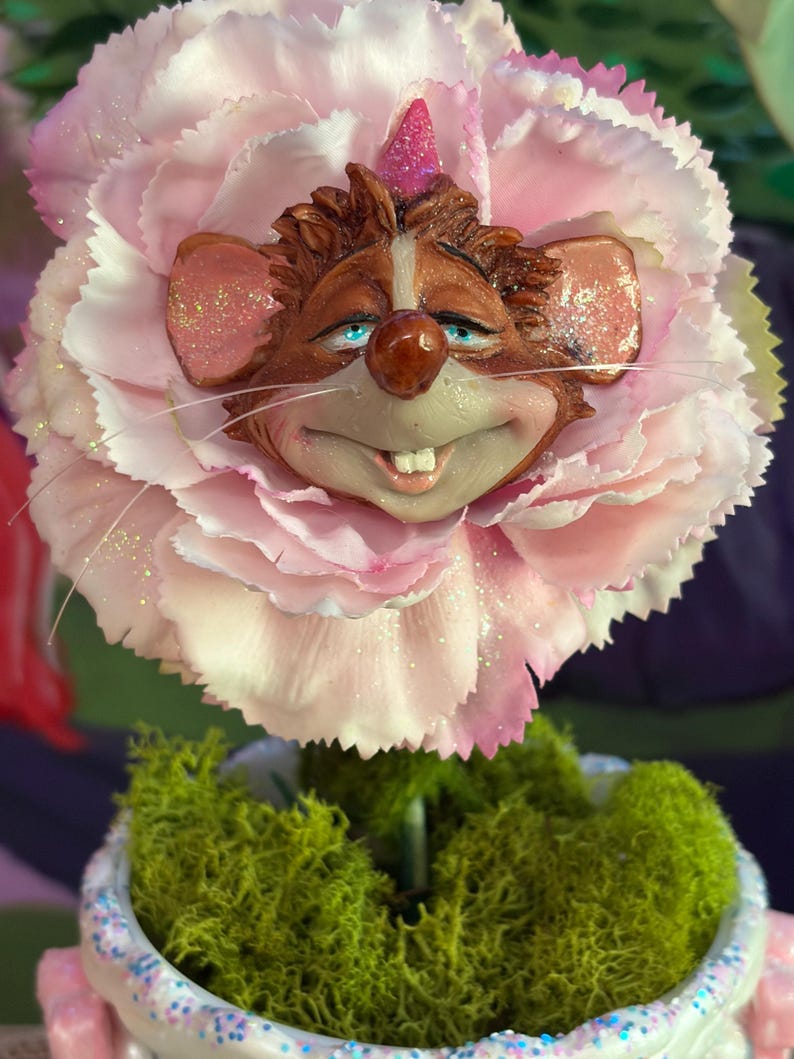 Sleepy Dormouse in Carnation Alice in Wonderland (non)talking Flower ...