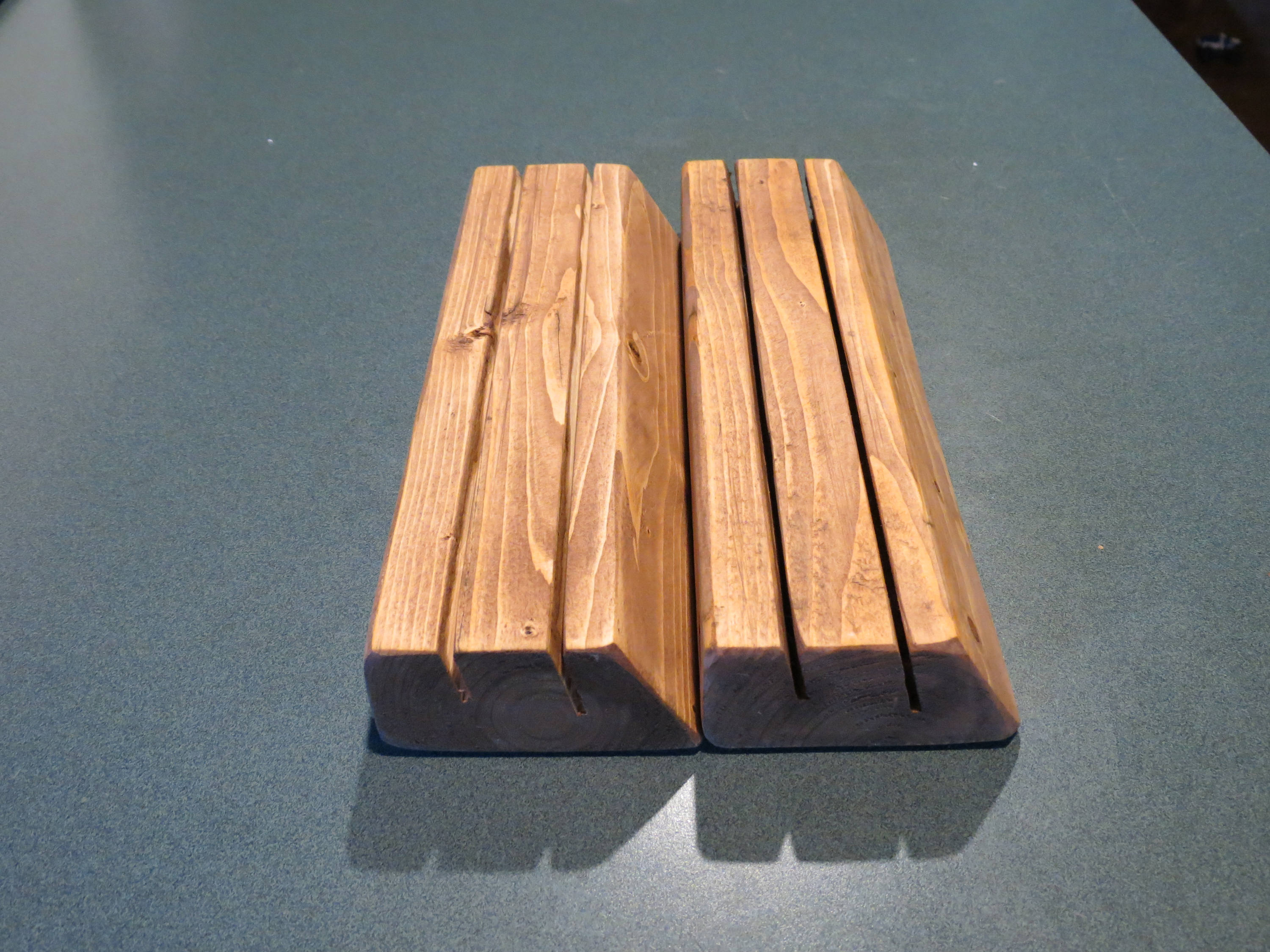 Set Of 2 Wooden Playing Card Holders With Felt Bottomkids Etsy