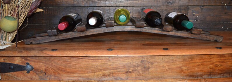 Solid Oak Whiskey Barrel Rustic Wine Bottle Rack Best - Etsy