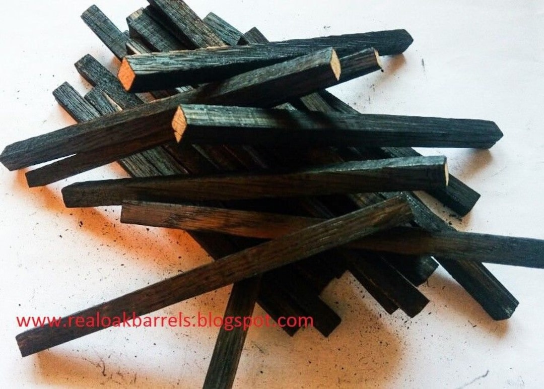 12 X Charred Oak Sticks for Aging Whiskey, Oak Staves for Aging Alcohol ...