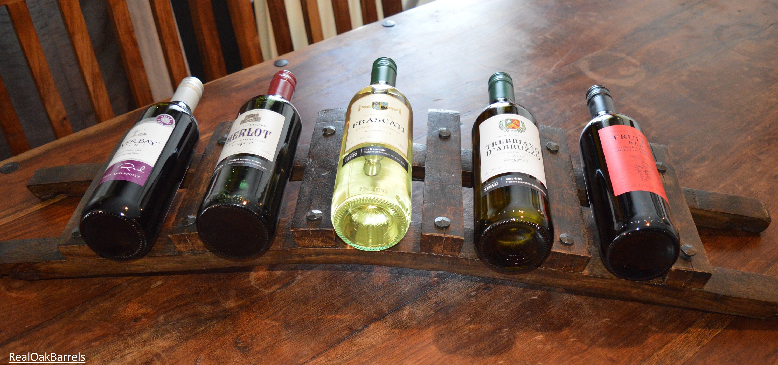 Solid Oak Whiskey Barrel Rustic Wine Bottle Rack Best - Etsy