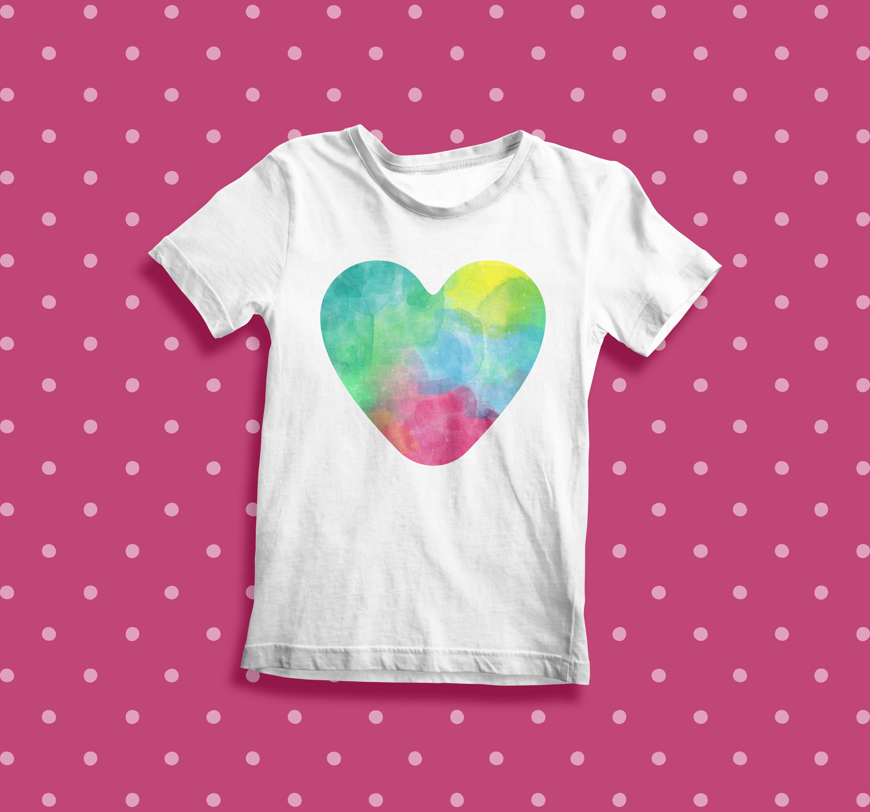 Rainbow Watercolor Heart PNG Transparent Background Clip Art Printable ...