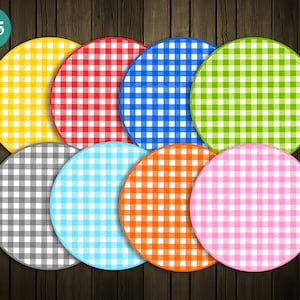 Gingham Circles SVG Files Printable Craft Supply Clip Arts Transparent ...