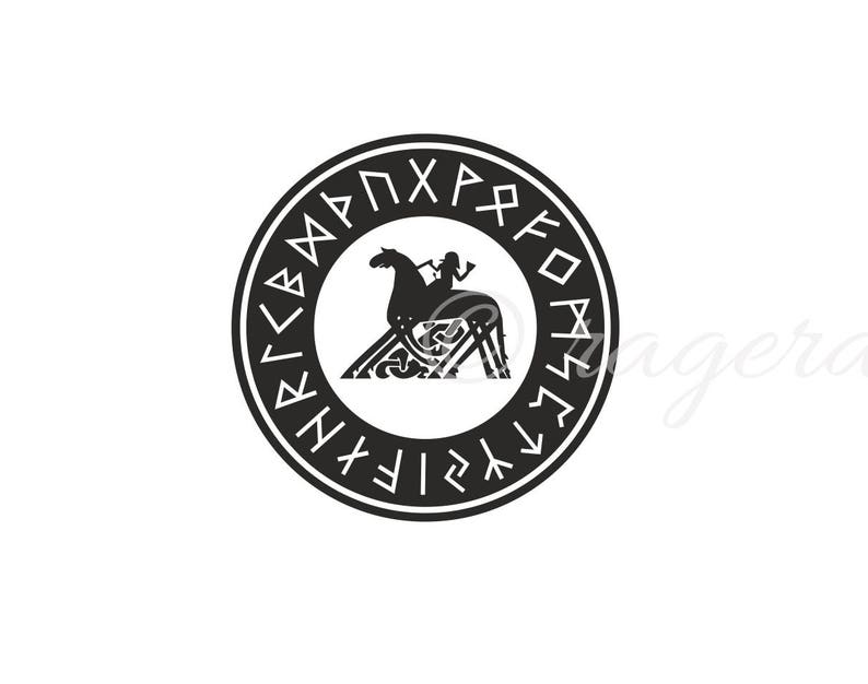 Love Marriage Viking Rune Wall Art Digital Print Black and | Etsy