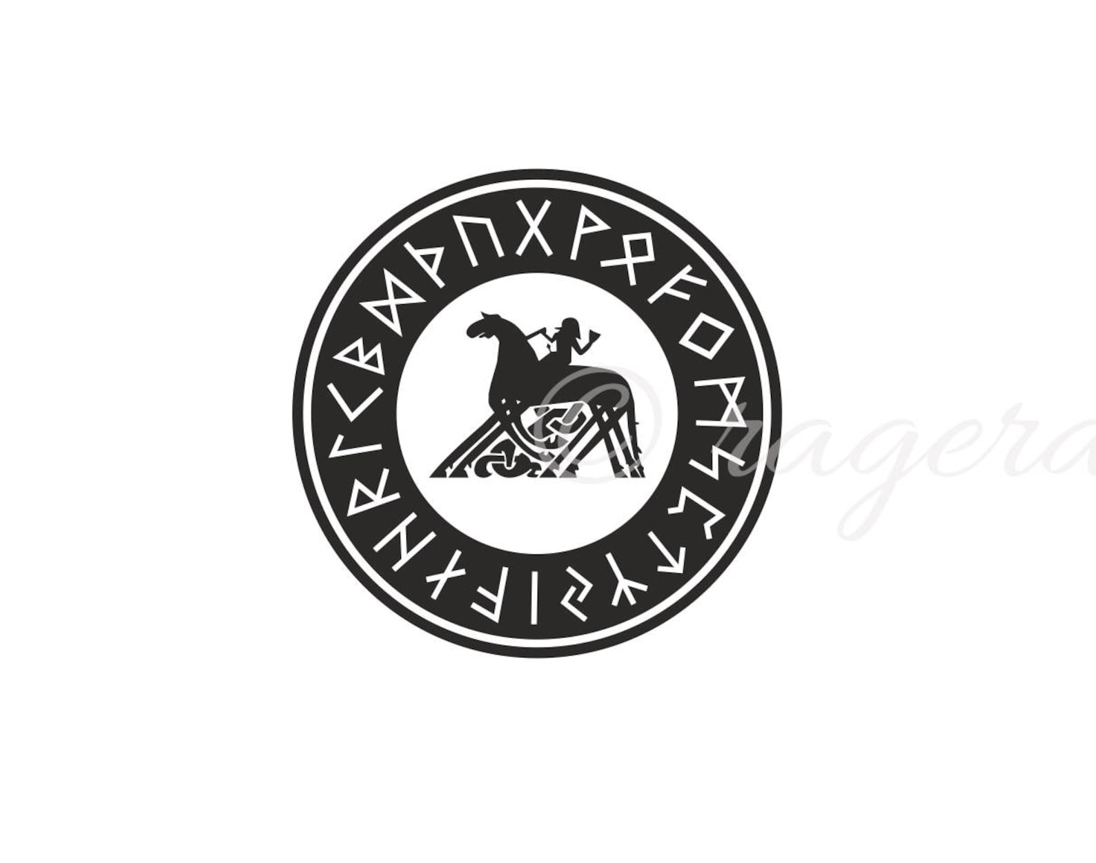 Algiz Viking Rune, Protection, Shield, Self Defense, Wall Art, Poster ...