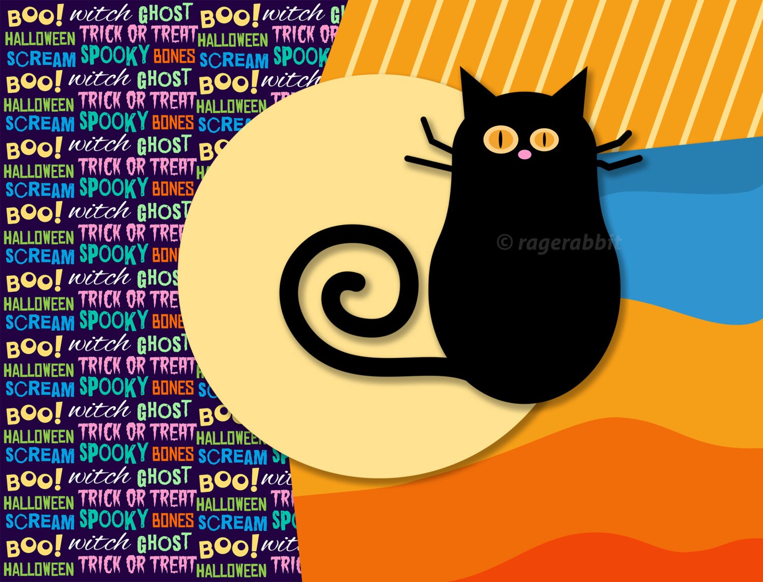 Halloween Digital Papers and Cliparts, Backgrounds, Party Decorations ...