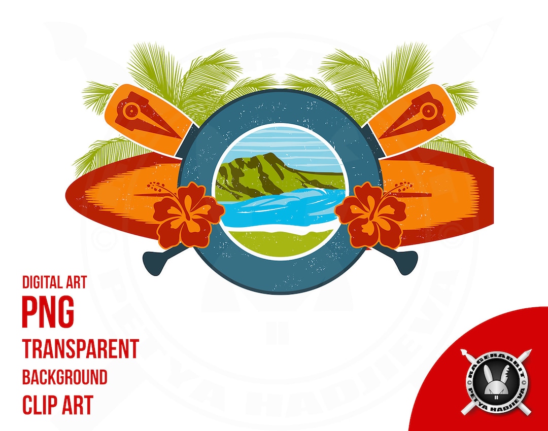 Hawaiian Emblem PNG Printable File Transparent Background Commercial ...