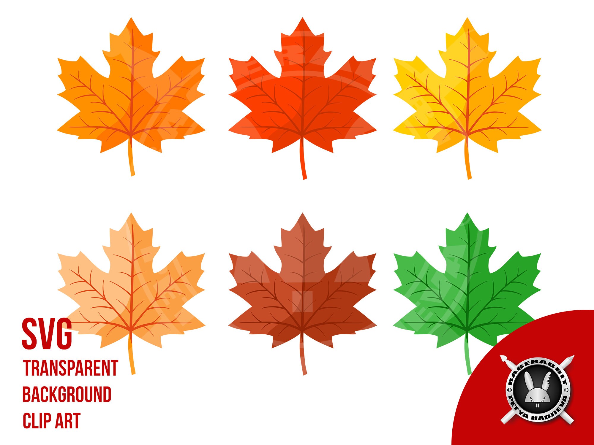 Maple Autumn Leaves SVG Files Printable Crafts and Sublimation Vector ...