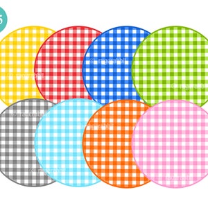 Gingham Circles SVG Files Printable Craft Supply Clip Arts Transparent ...
