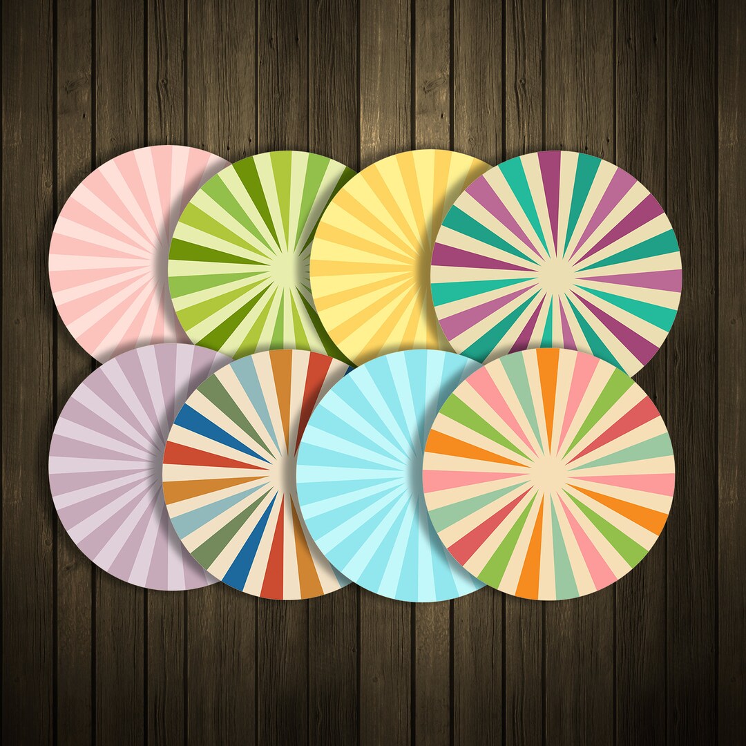 Vintage Sun Banners SVG Files Rays Watercolor Clip Arts Printing and ...